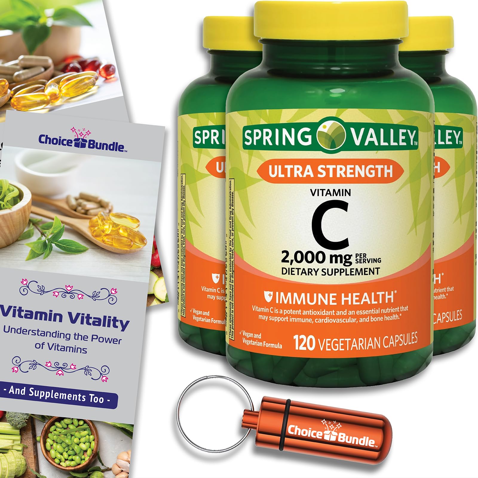 Spring Valley Ultra Strength Vitamin C Capsules Dietary Supplement ...