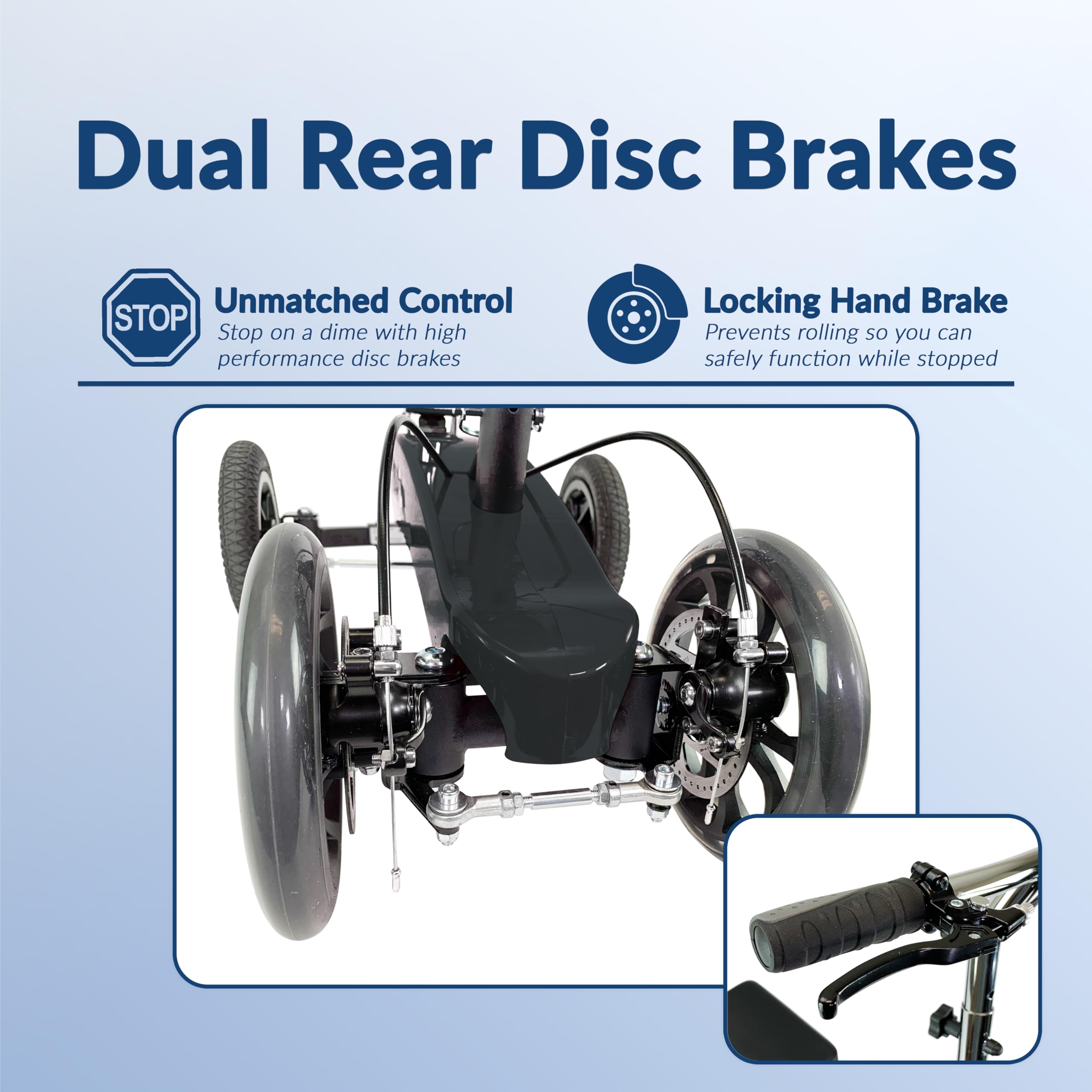 KneeRover Hybrid Fusion Patented Knee Scooter with 4 Wheel Steering ...