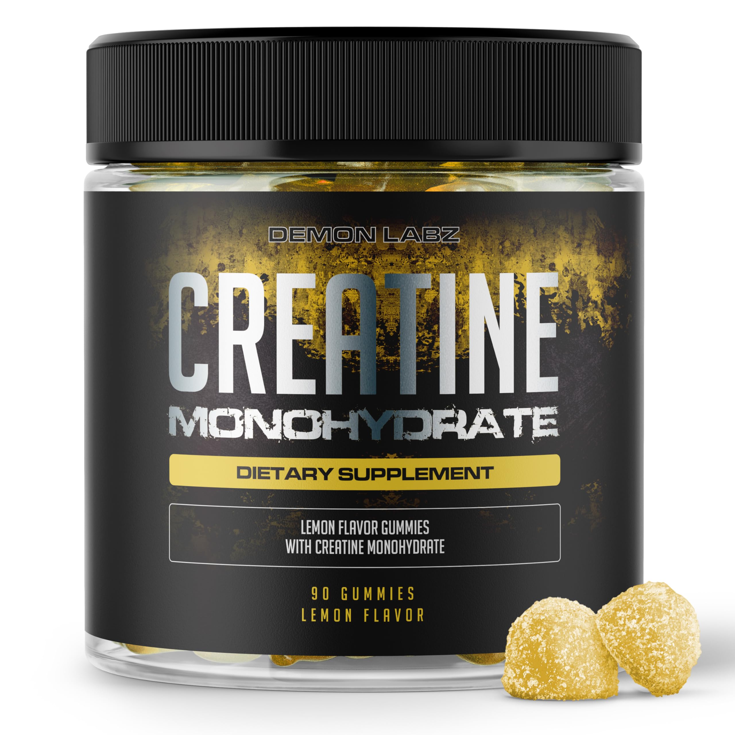Creatine Monohydrate - Gummies with Lemon Flavor (90 Count (Pack of 1 ...