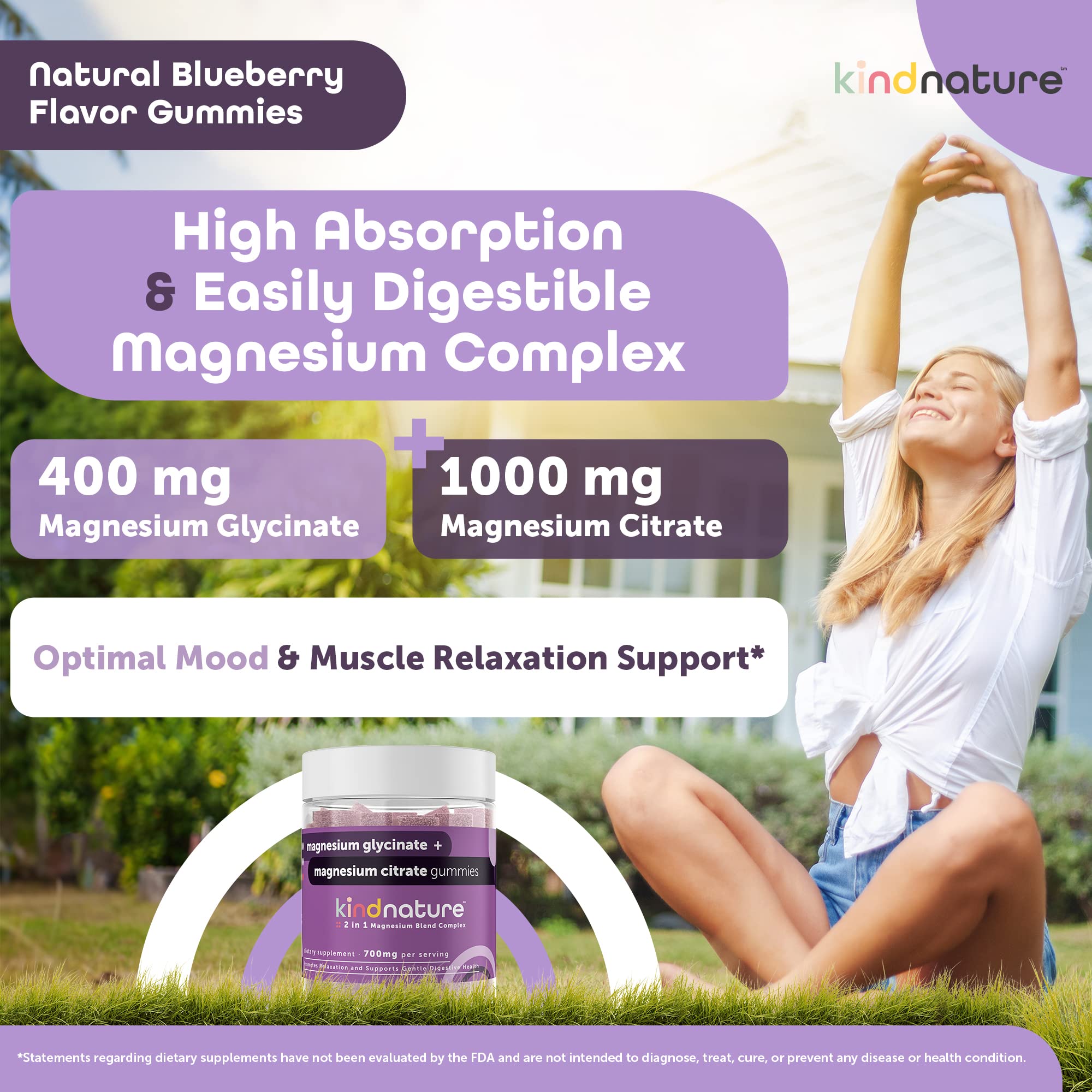 Kind Nature Potassium & Magnesium Gummies for Adults & Kids - Potassium ...