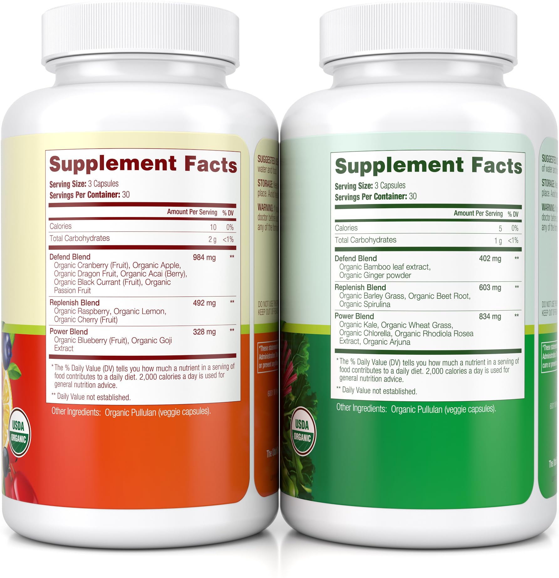 100% Organic Fruits and Veggies Supplement (USDA Organic - Made in USA ...