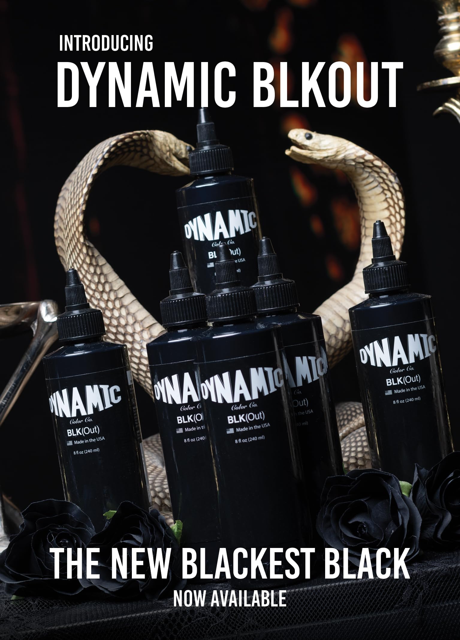 Dynamic Color Co - BLKout Tattoo Ink, for Blackout Tattoos, Solid Black ...