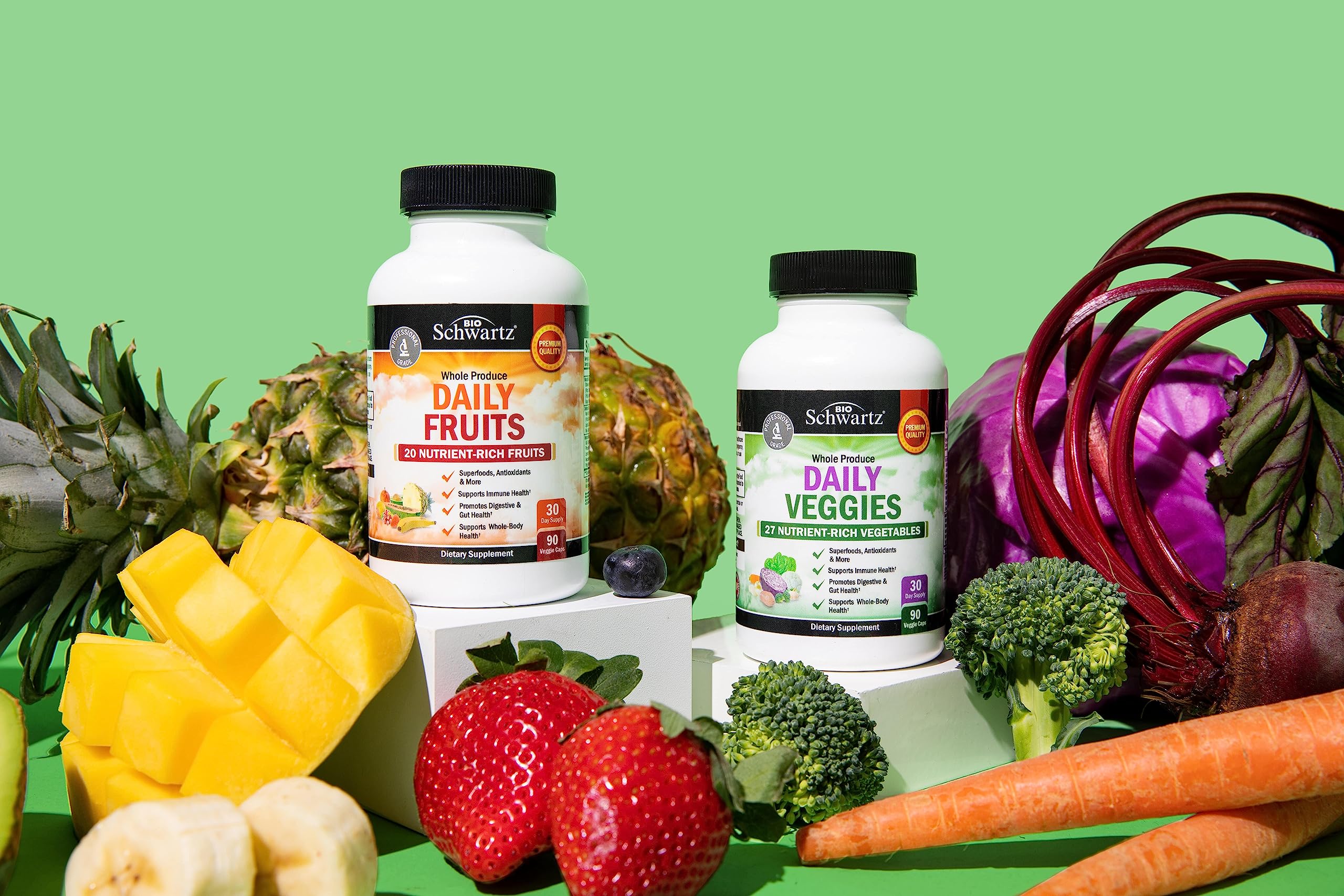 BioSchwartz Daily Fruits and Veggies Supplement for Women and Men (1 ...