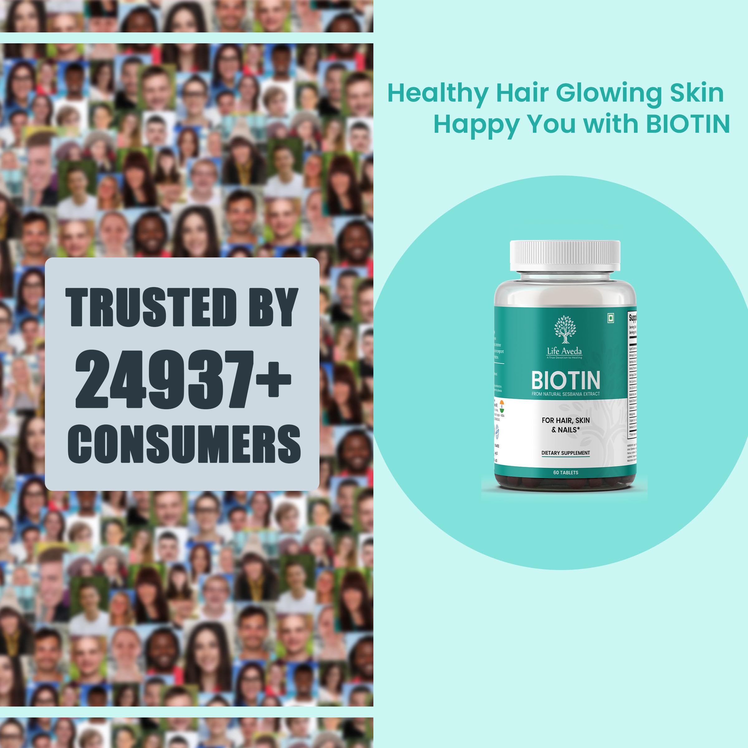 Biotin Support Healthy Hair, Skin, Nails and Energy Production - 60 ...