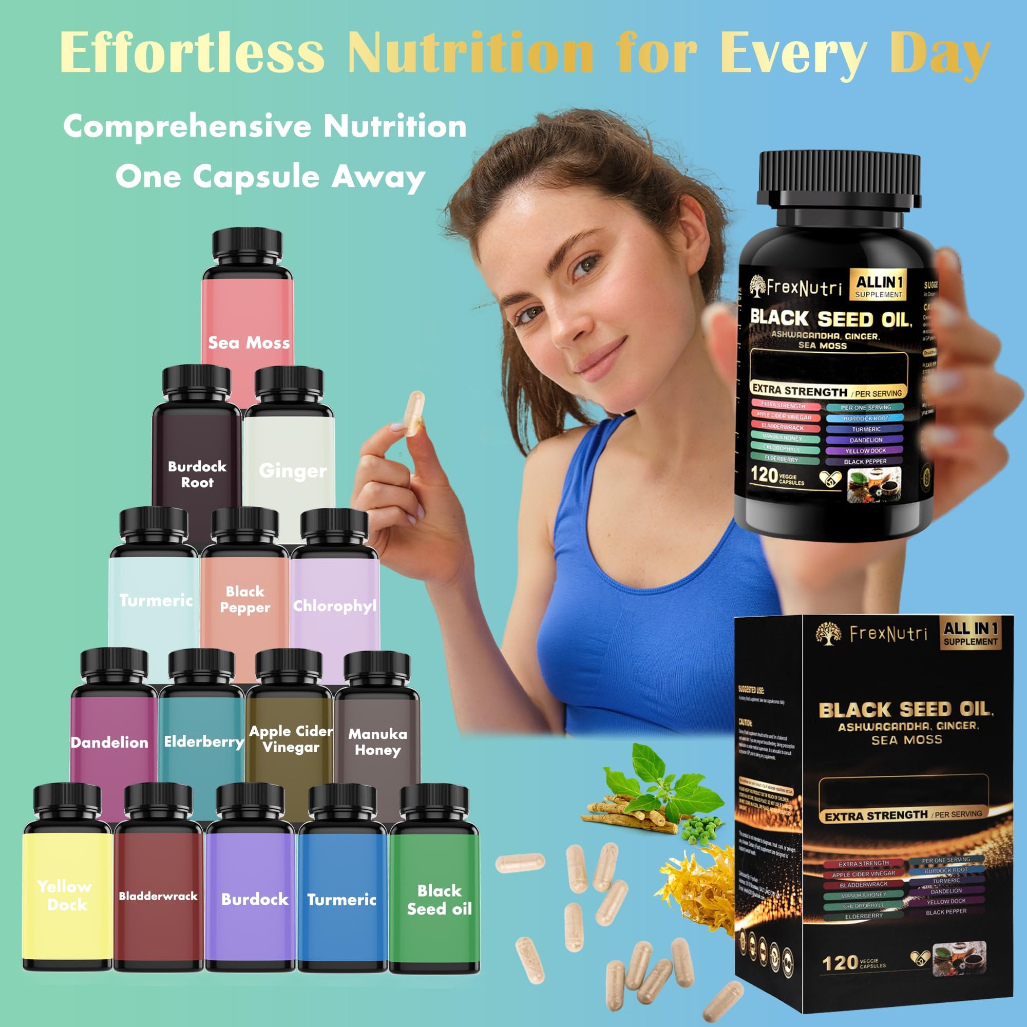 Multimineral Supplement - 120 Capsules Sea Moss Black Seed Oil ...