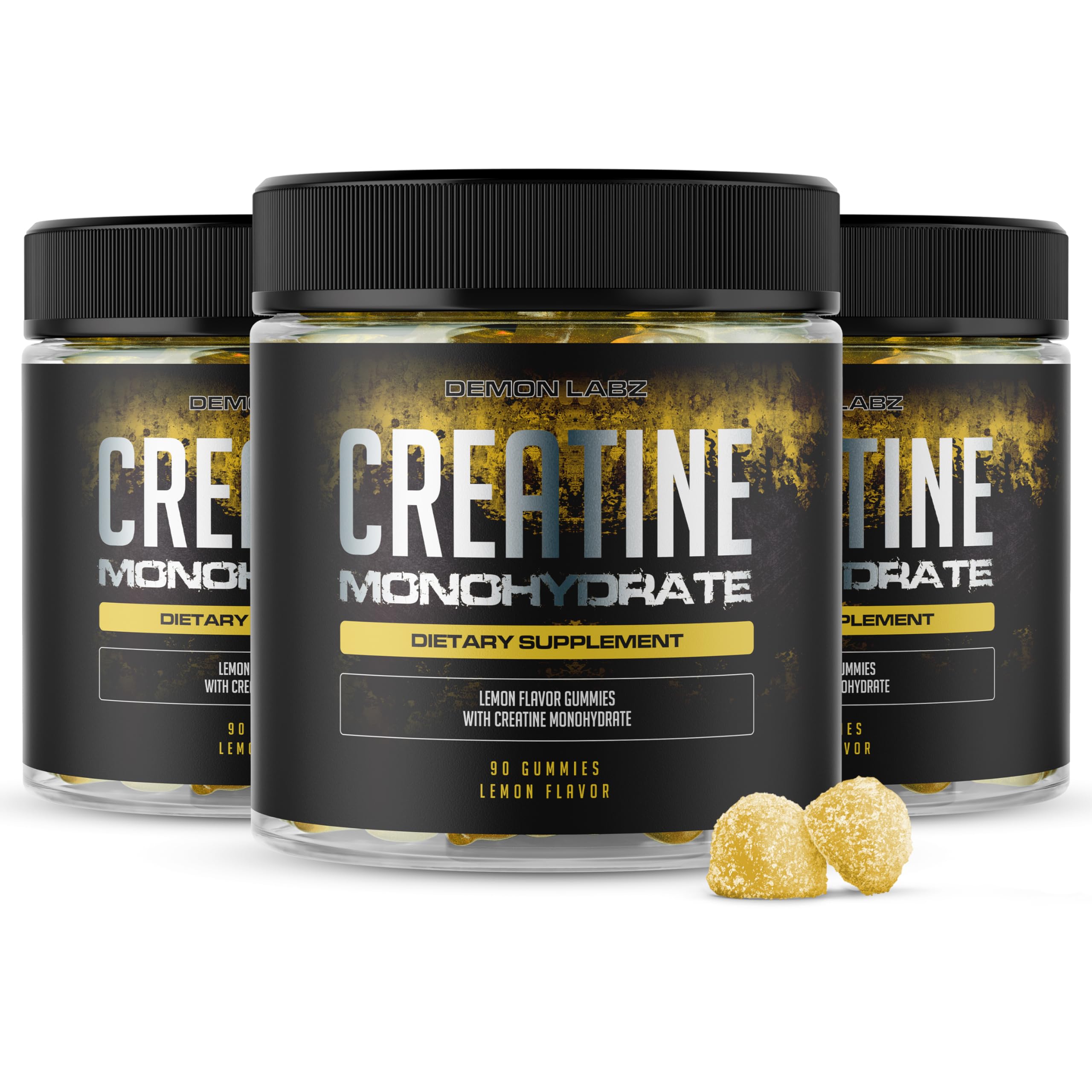 Creatine Monohydrate - Gummies with Lemon Flavor (90 Count (Pack of 3 ...