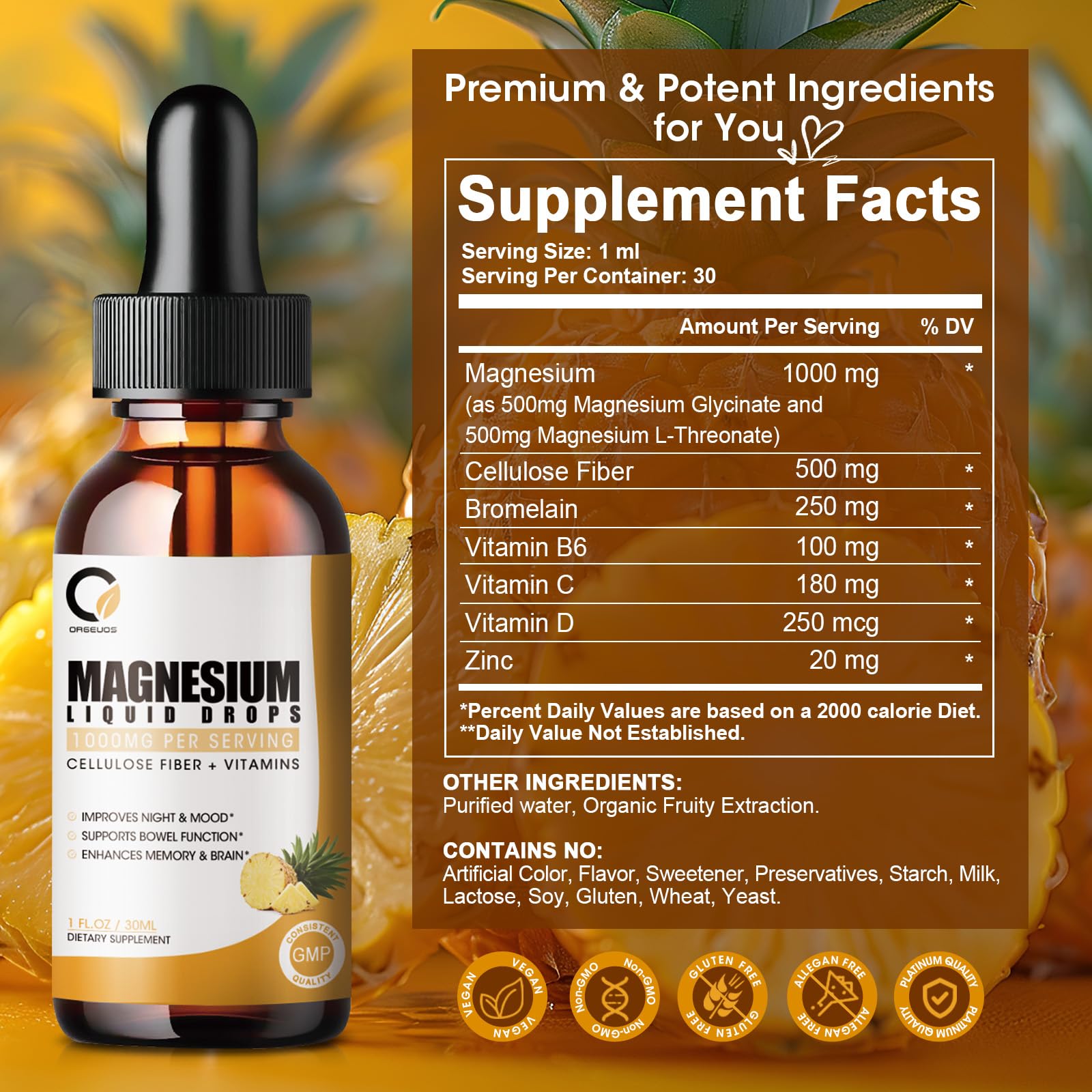 Magnesium Glycinate Gummies & Magnesium Glycinate Supplement Liquid ...