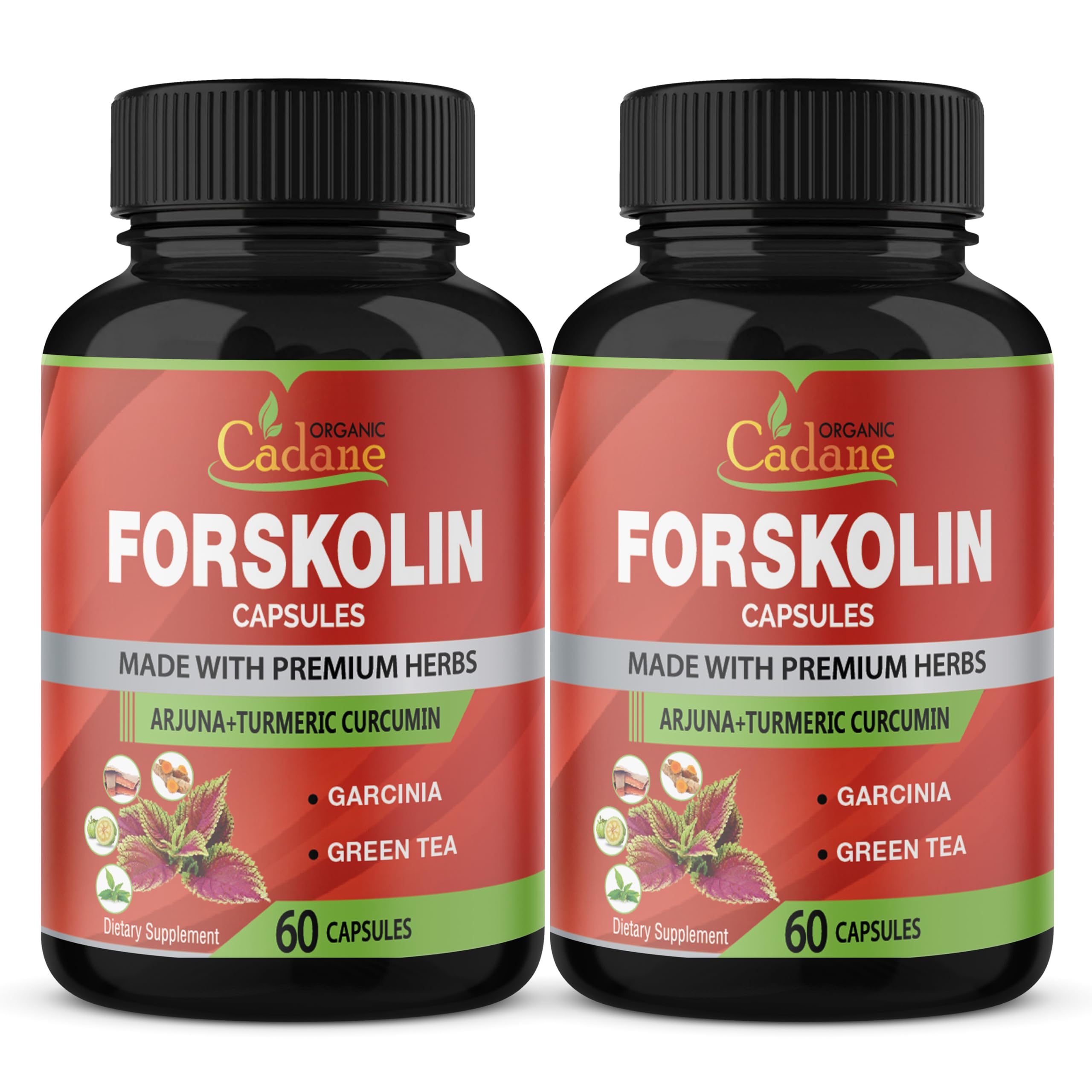 Organic Cadane 2 Packs Forskolin Supplements Capsules & Turmeric ...