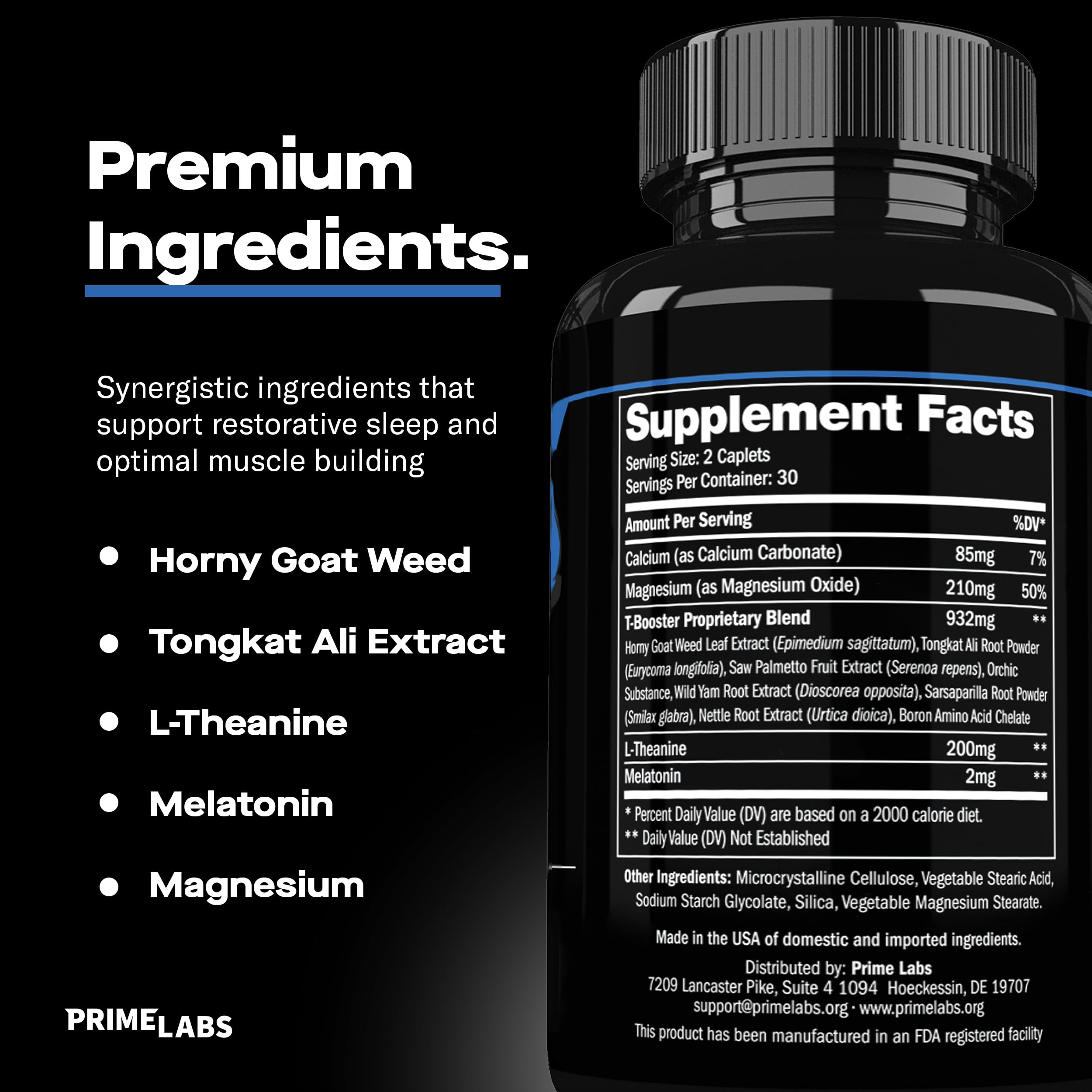 Prime Labs Prime Test Testosterone Booster (60 Count) + Night Duty ...