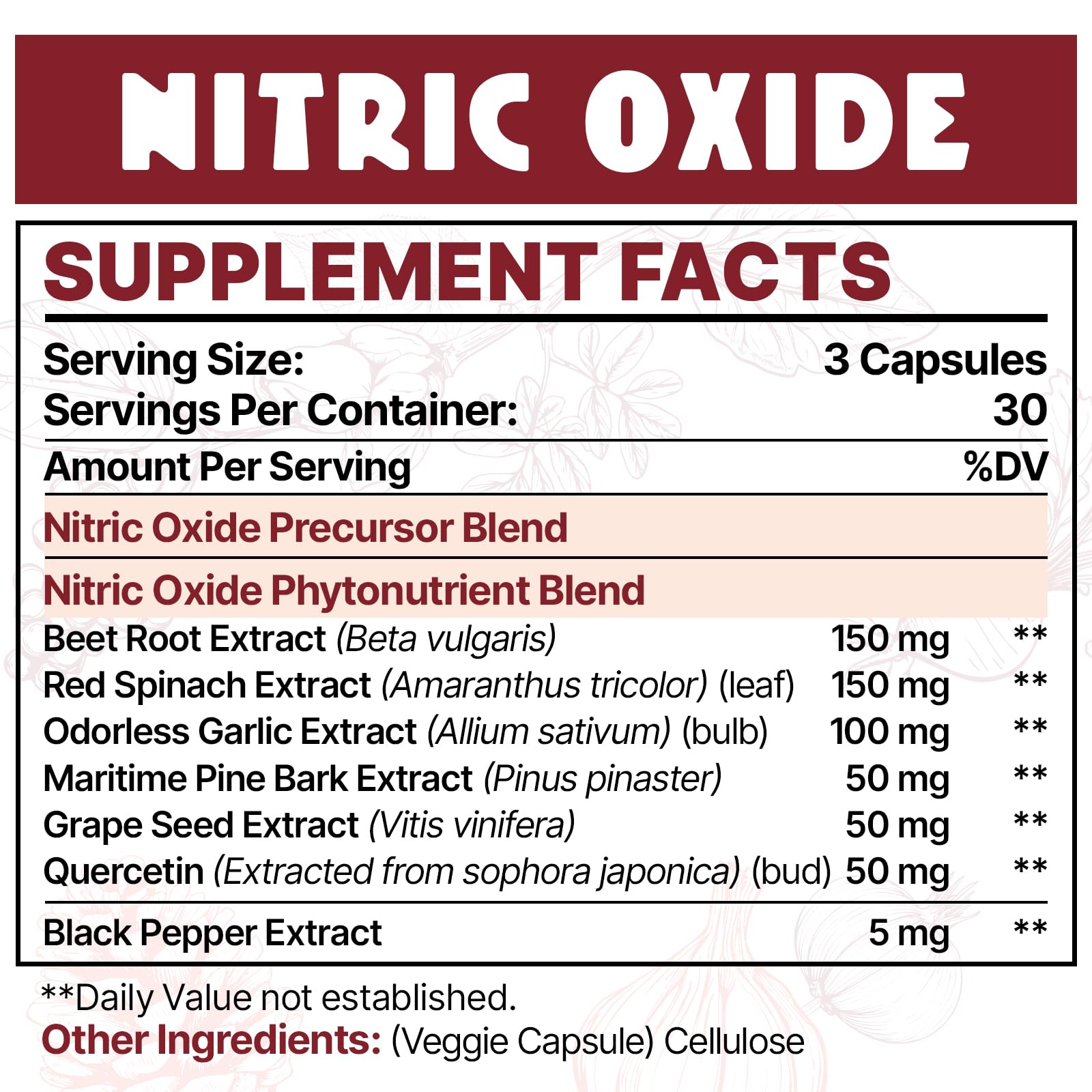 Nitric Oxide Supplement for Men, Nitric Oxide Precursor & Phytonutrient ...