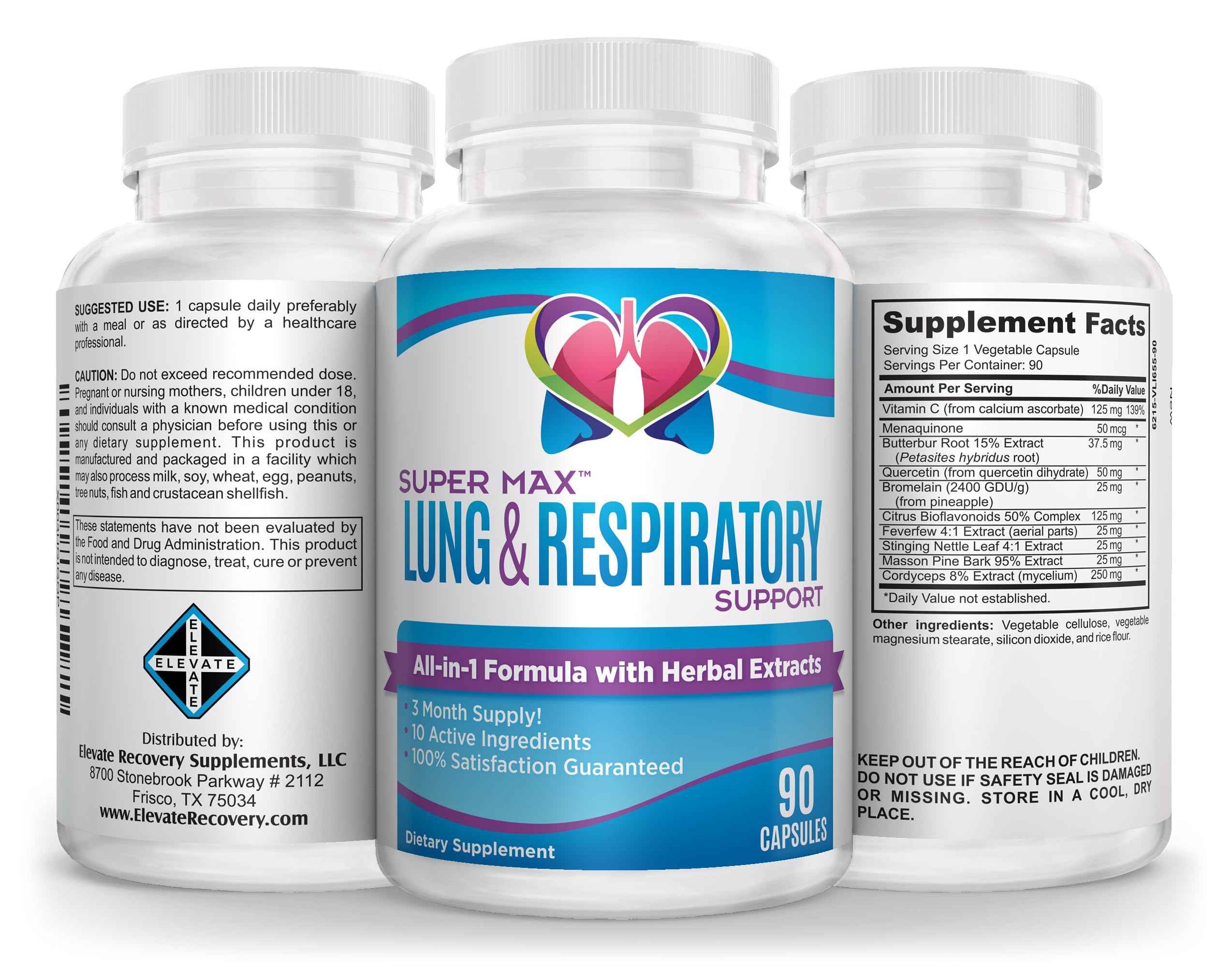 3-Month Lung & Respiratory Support (All-in-1) Supplement Formula ...