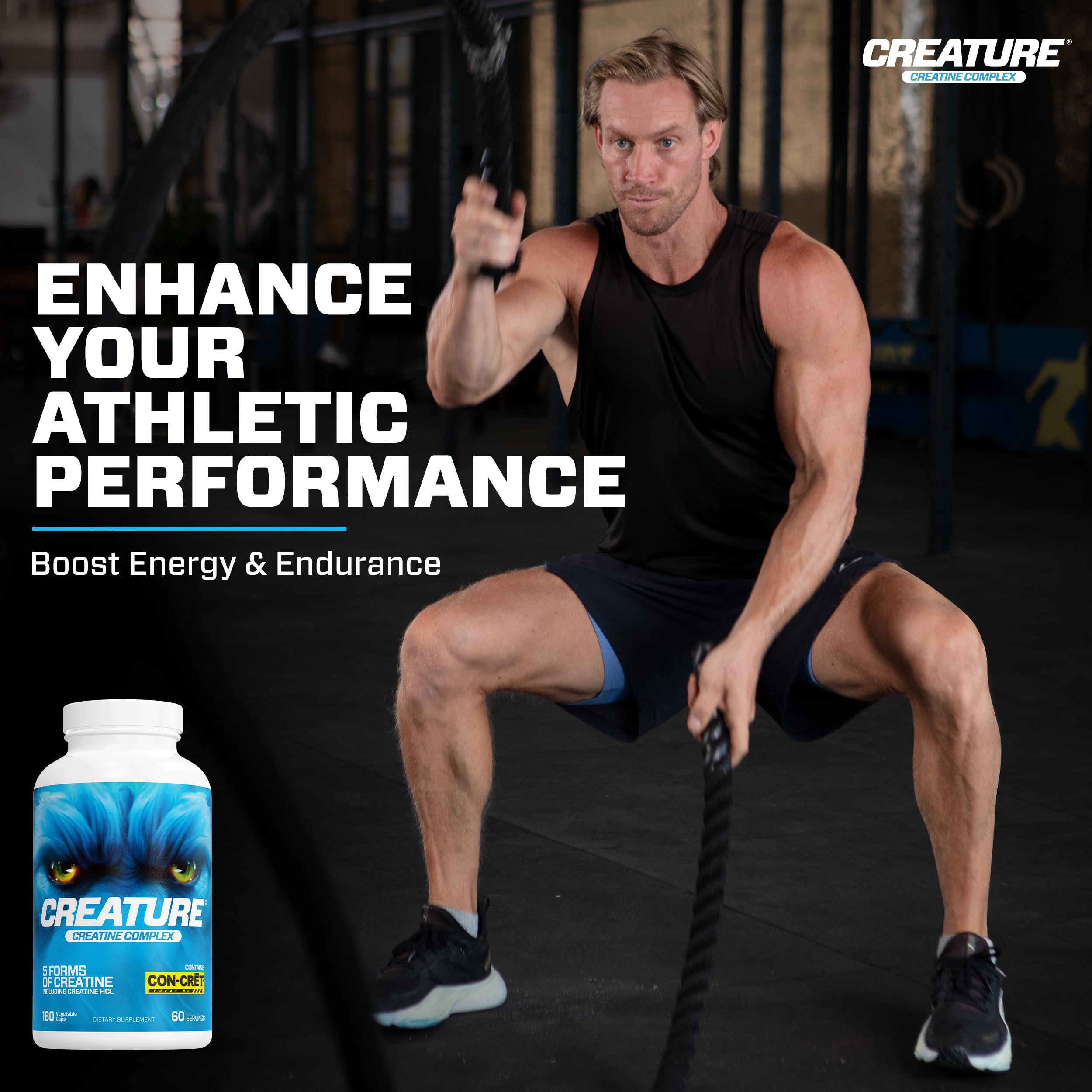 CREATURE® Creatine Complex - Creatine Monohydrate Capsules with 5 Types ...