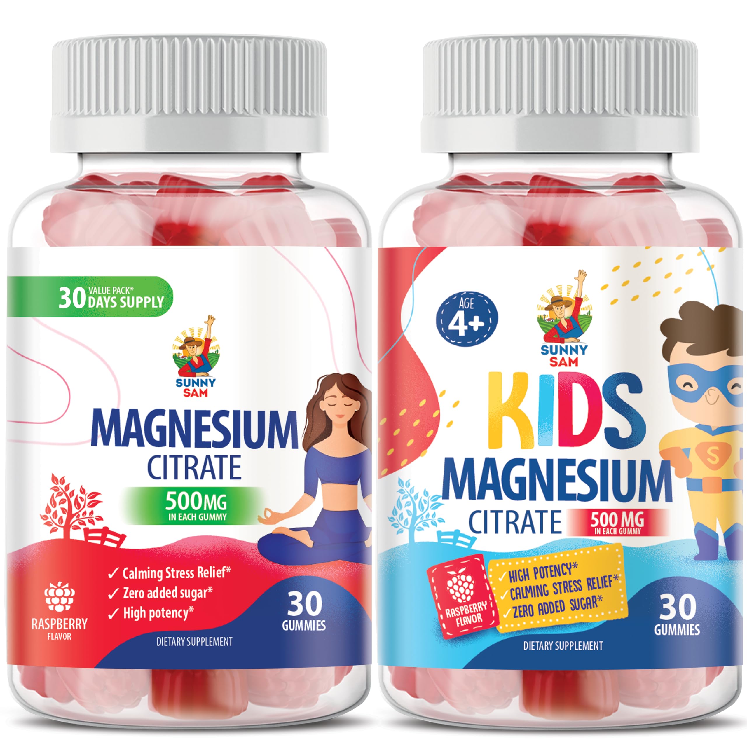 Magnesium Gummies for Kids - 500mg and Magnesium Gummies for Adults ...