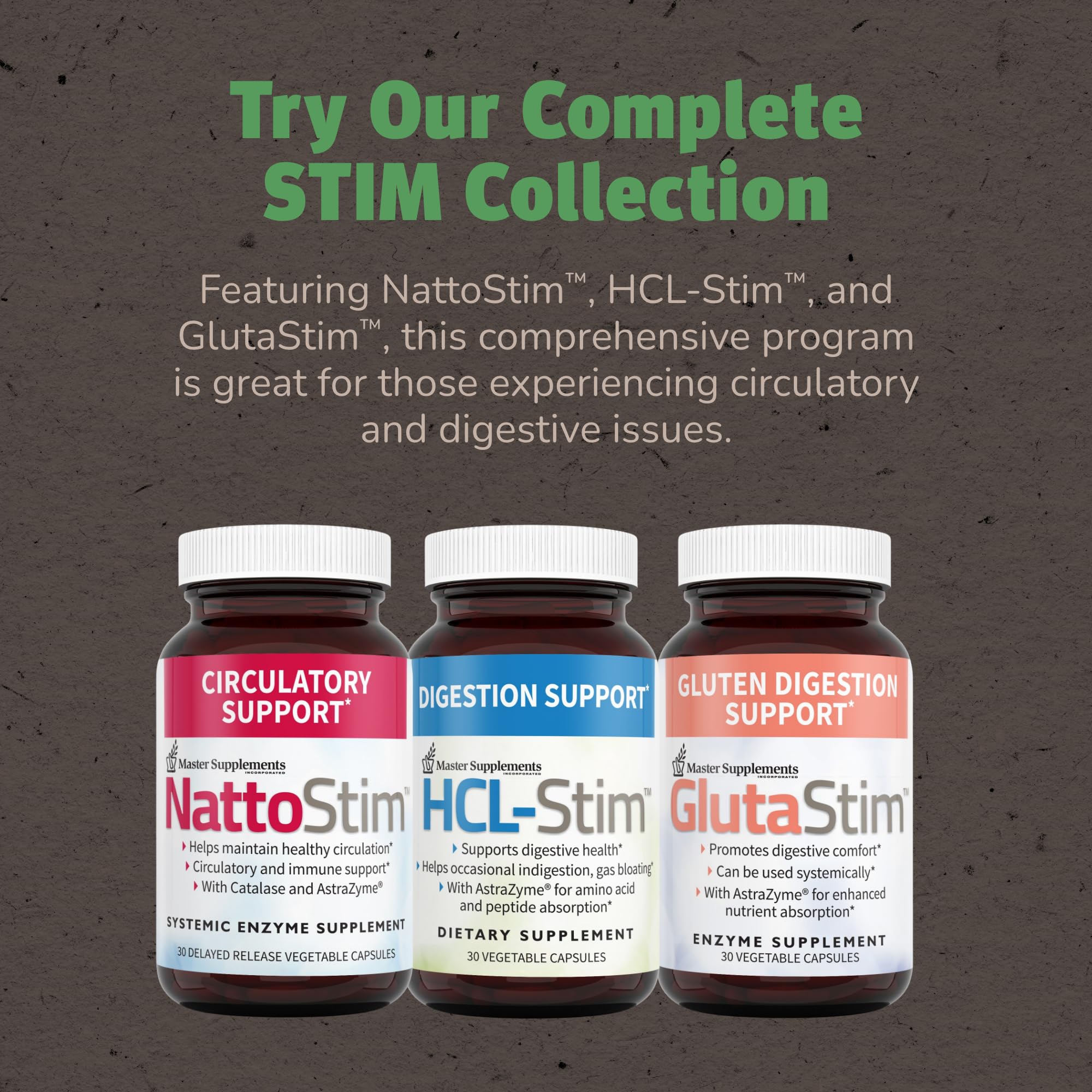 Master Supplements NattoStim - 30 Delayed Release Vegetable Capsules ...