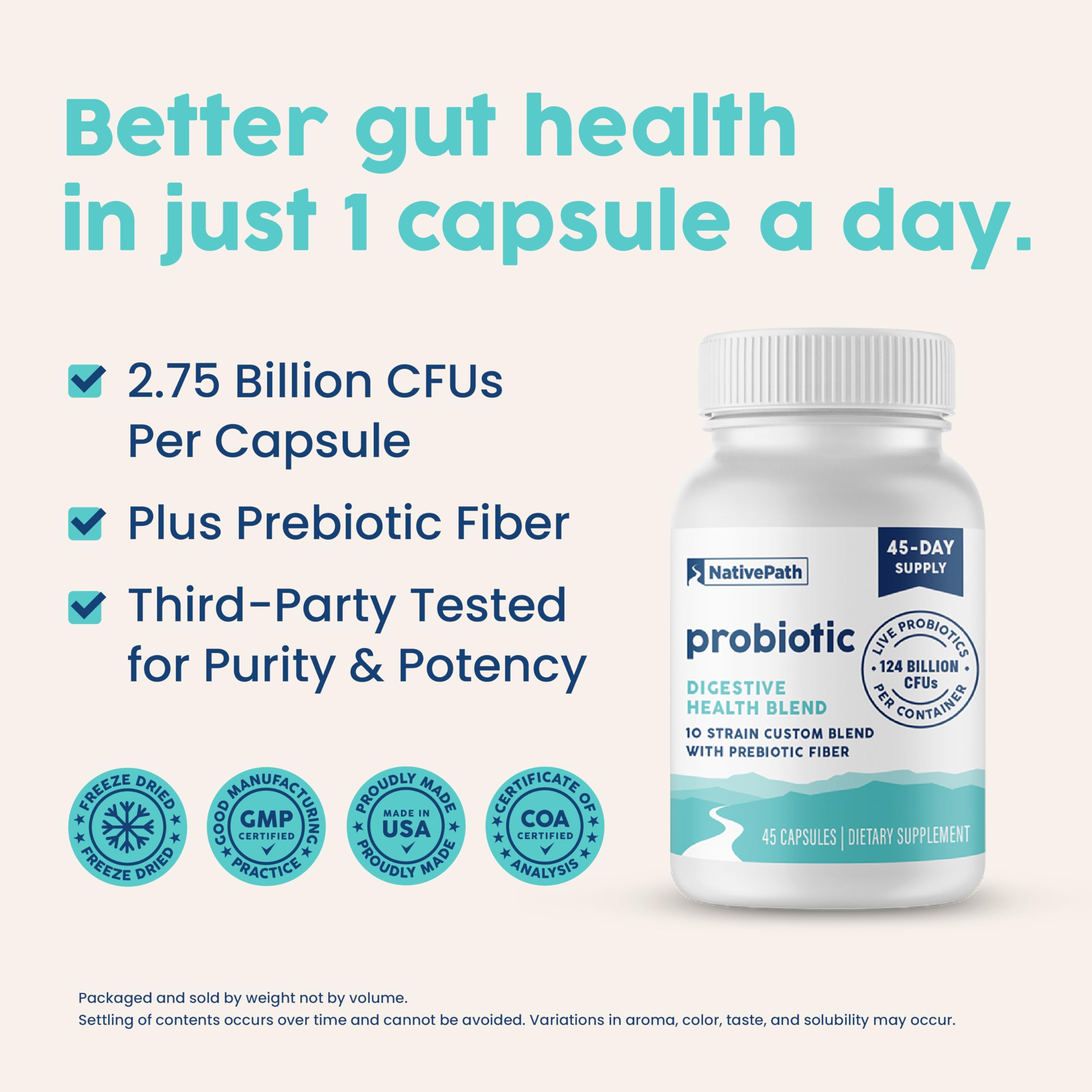 NativePath Turmeric & Probiotic 45 Duo - Turmeric for Joint Support and ...