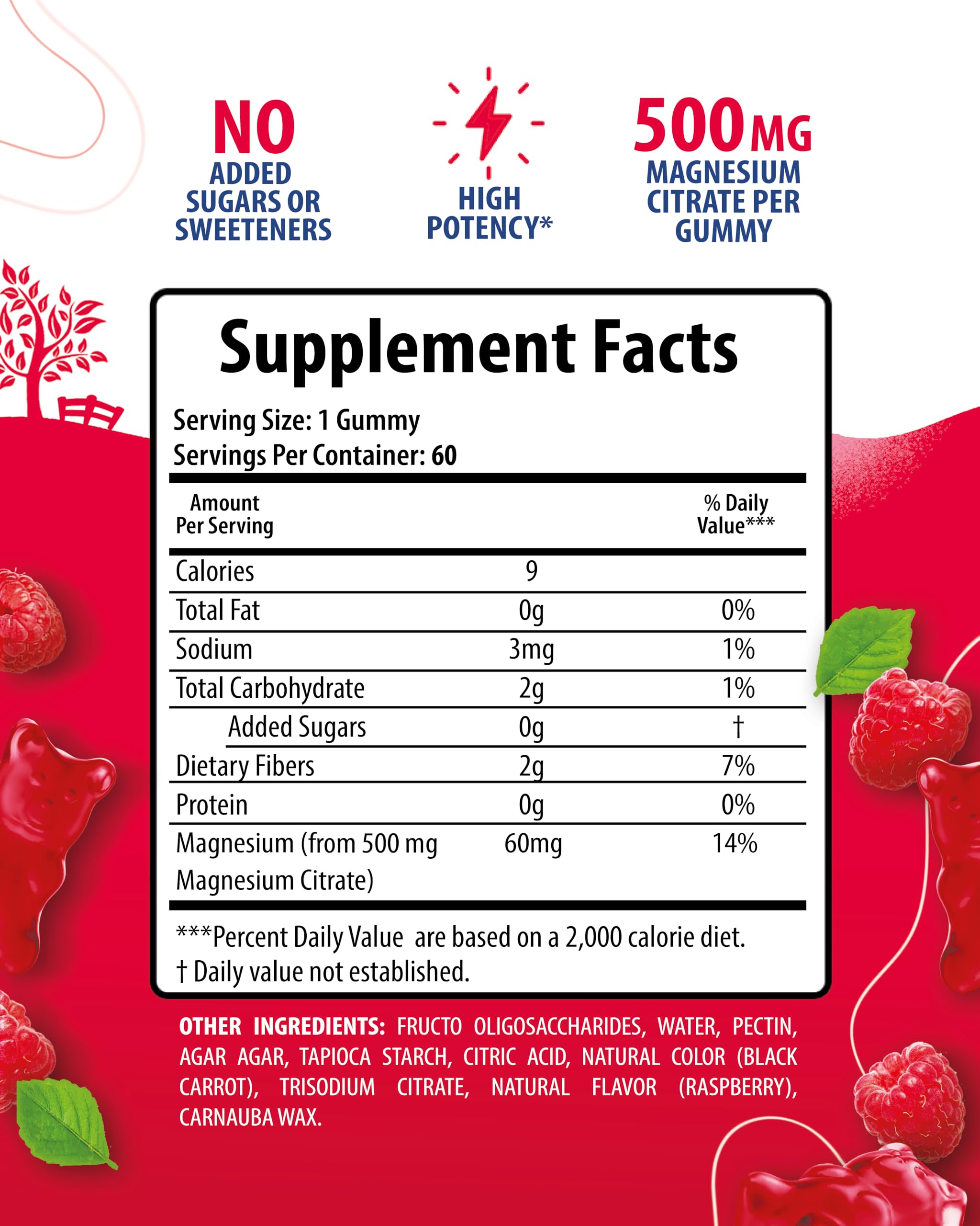 Magnesium Gummies for Kids & Adults - 500mg - Calm Magnesium Chews ...