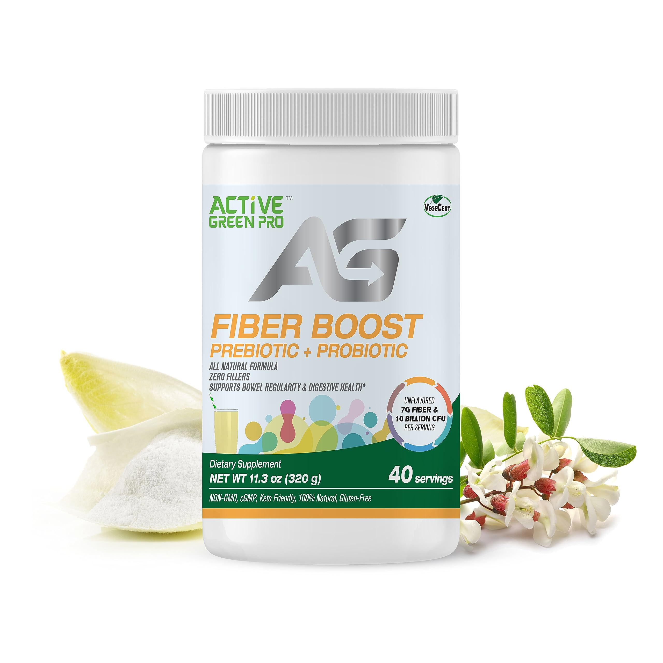 Fibre Boost Prebiotic + Probiotic - Organic - Enzyme & Vitamin ...