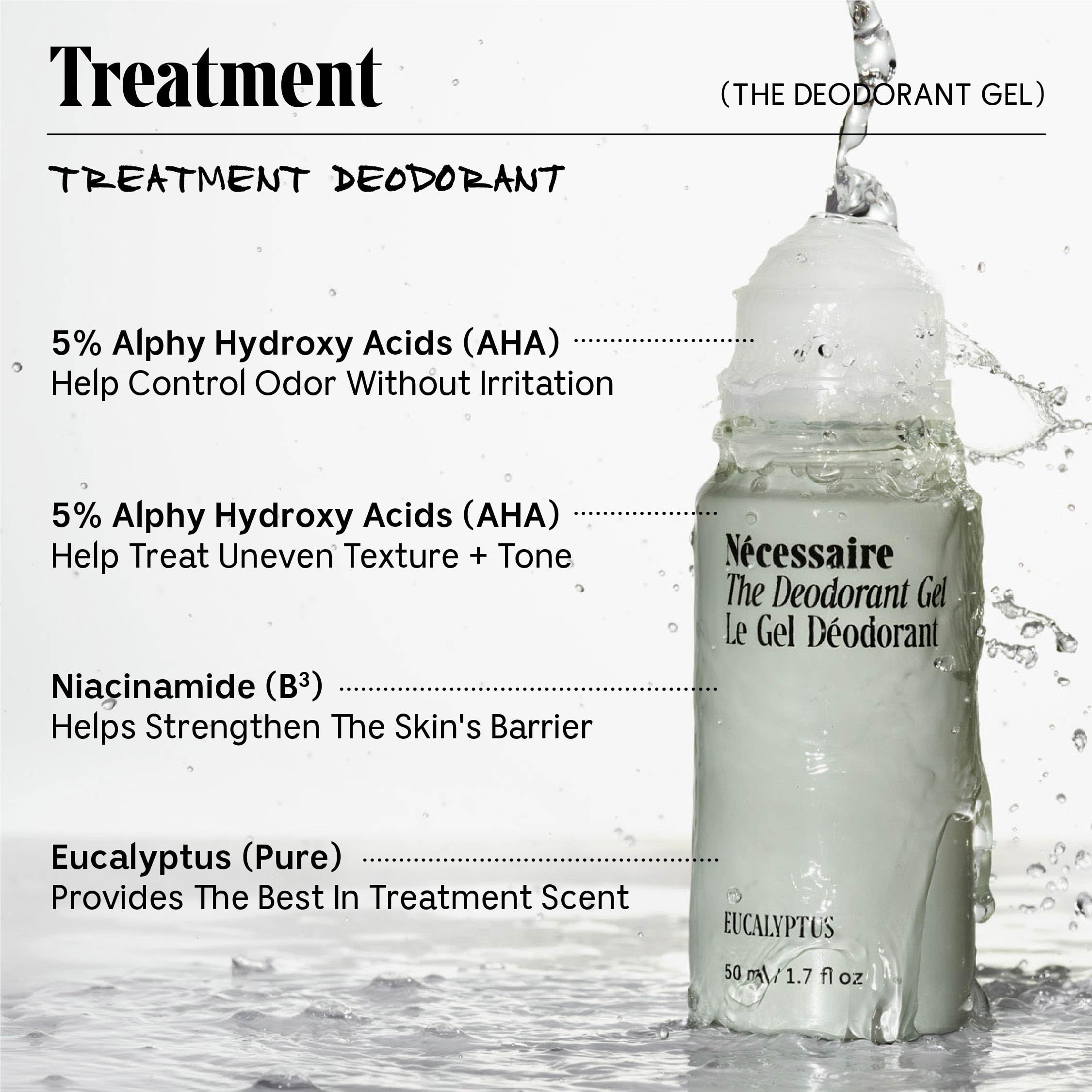 Nécessaire - The Deodorant Gel Eucalyptus - Aluminum-Free Deodorant for ...