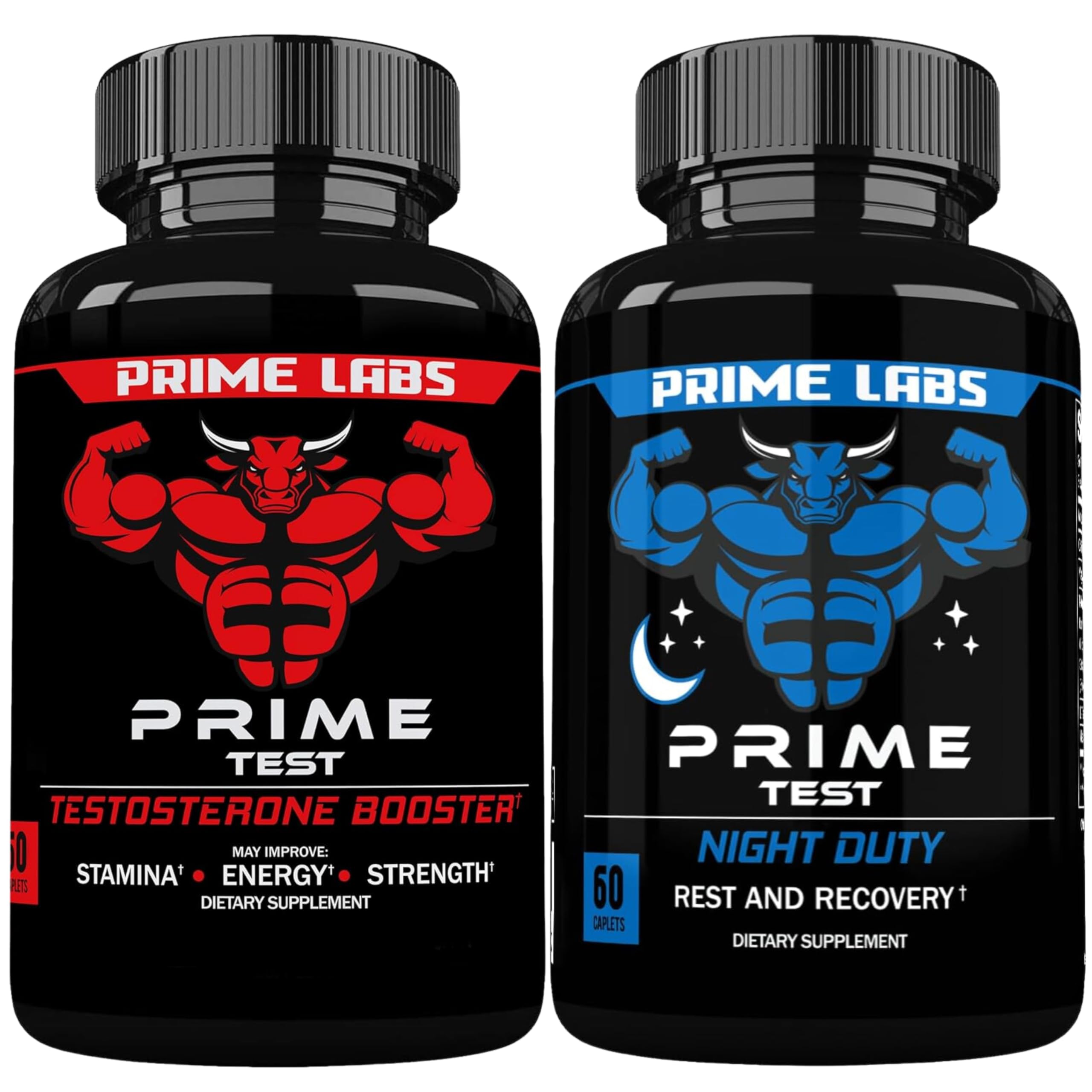 Prime Labs Prime Test Testosterone Booster (60 Count) + Night Duty ...