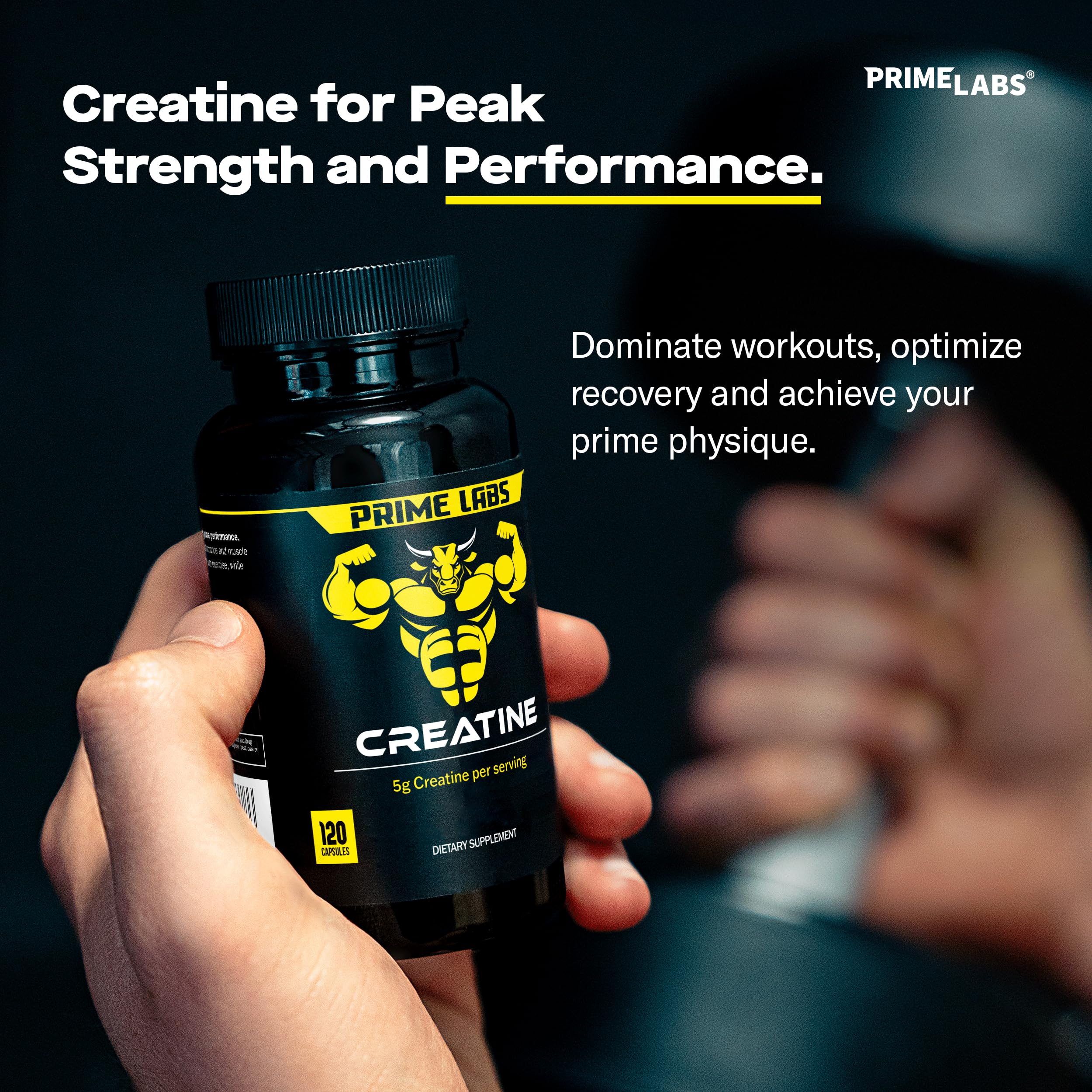 Prime Labs Prime Test Night Duty (60 ct) + Creatine Capsules (60 ct ...